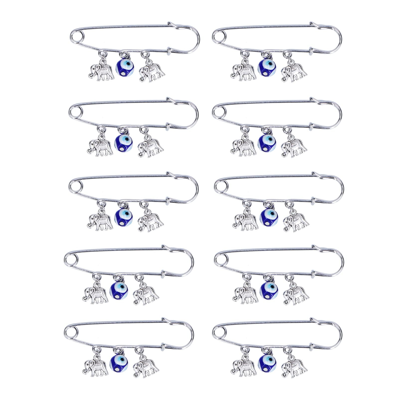 10PCS Evil Eye Brooch Pins Good Luck Lapel Pins Elegant Neckwear ...
