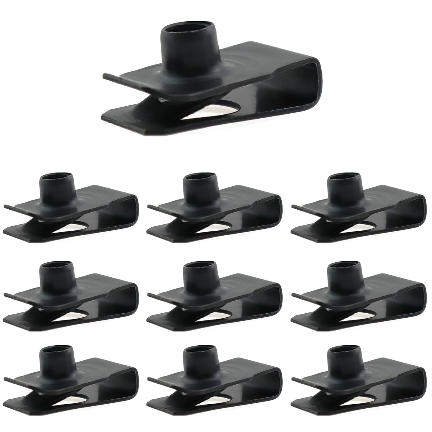 10PCS Extruded Spring U-Nuts M6 Carbon Steel Leaf Spring Reed Nuts ...