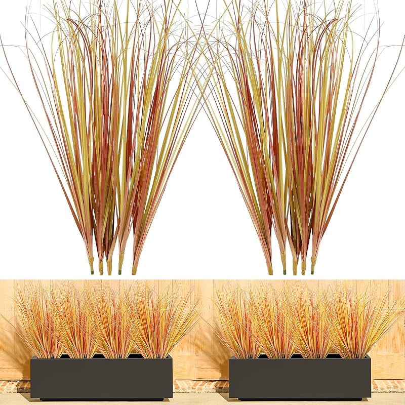 10PCS Fake Grass Filler Decor Artificial Grass Plants Outdoor Faux ...