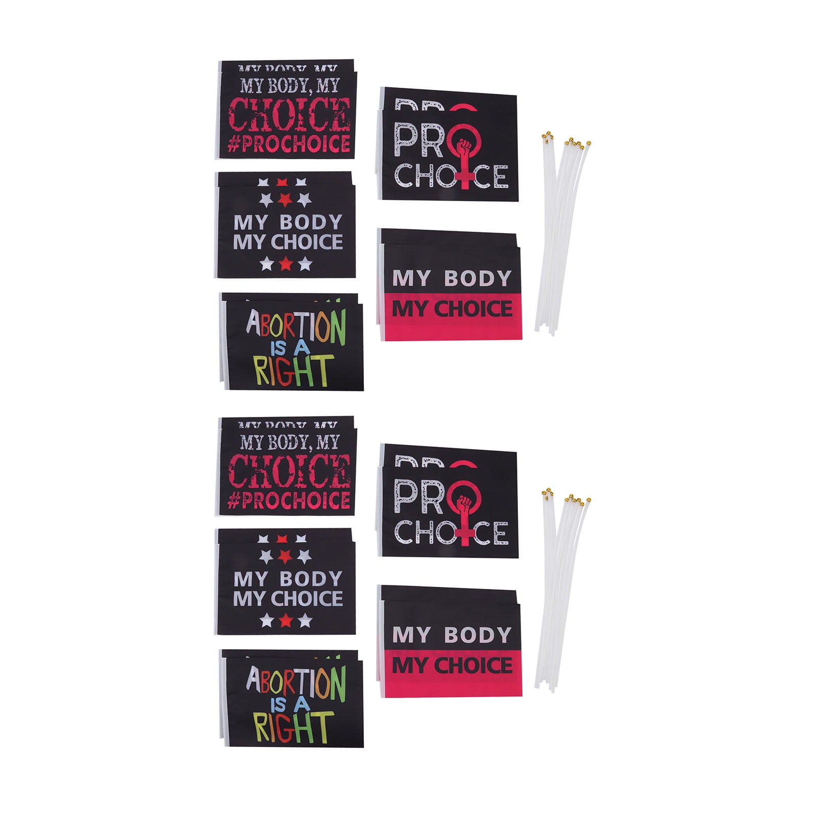 10PCS Female Rights Protest Flag Set Polyester Garden Decoration Flag ...