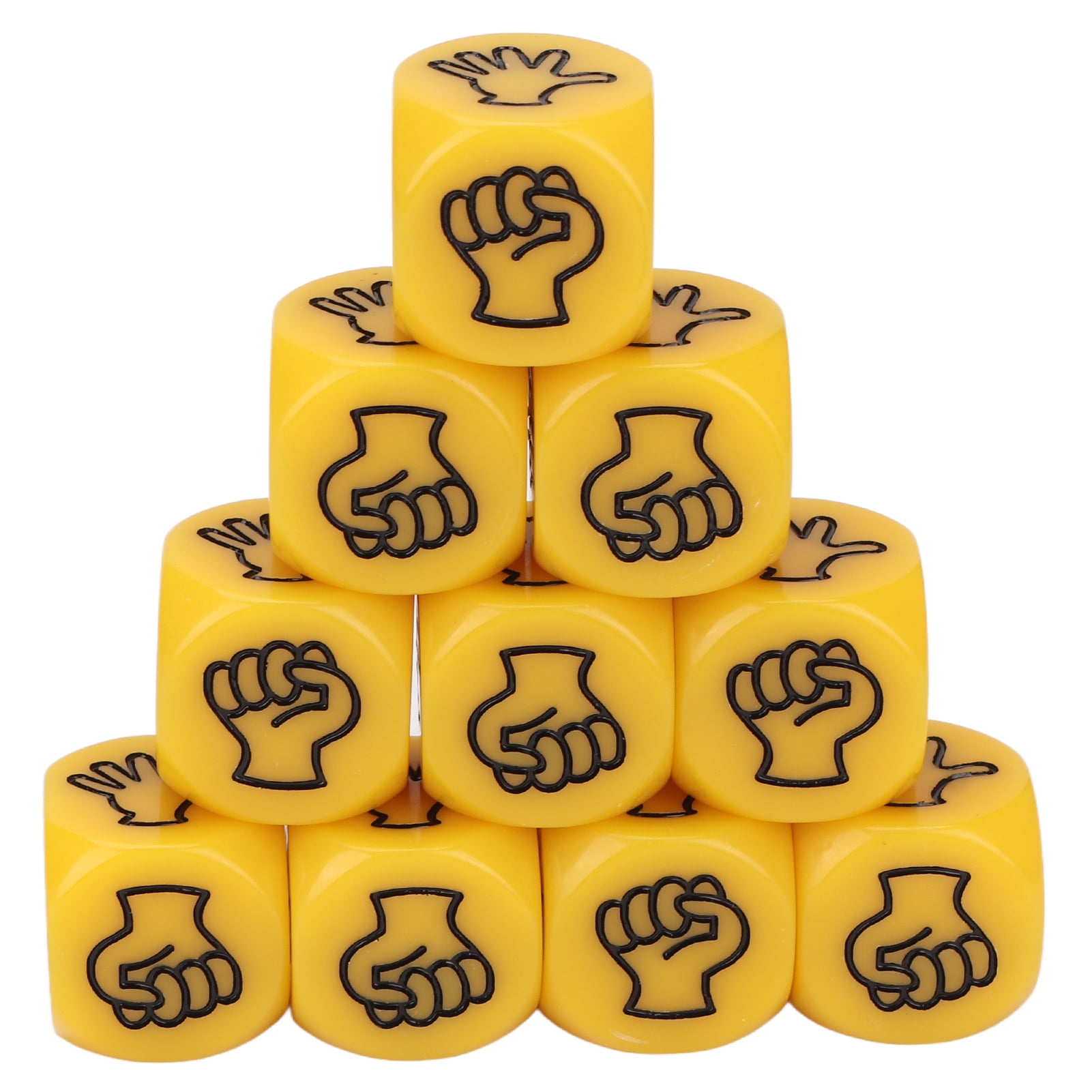 10pcs Finger Guessing Game Dice Bright Color Educational Plastic 6 Sided Dice Set For Party