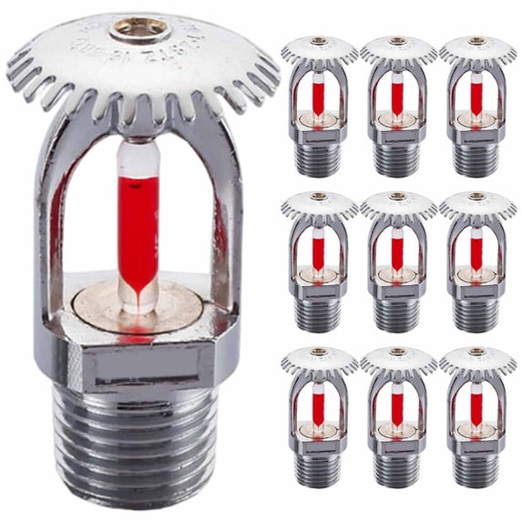 10PCS Fire Sprinkler Head 155℉ Water Spray Up 1/2" Inch Thread ...