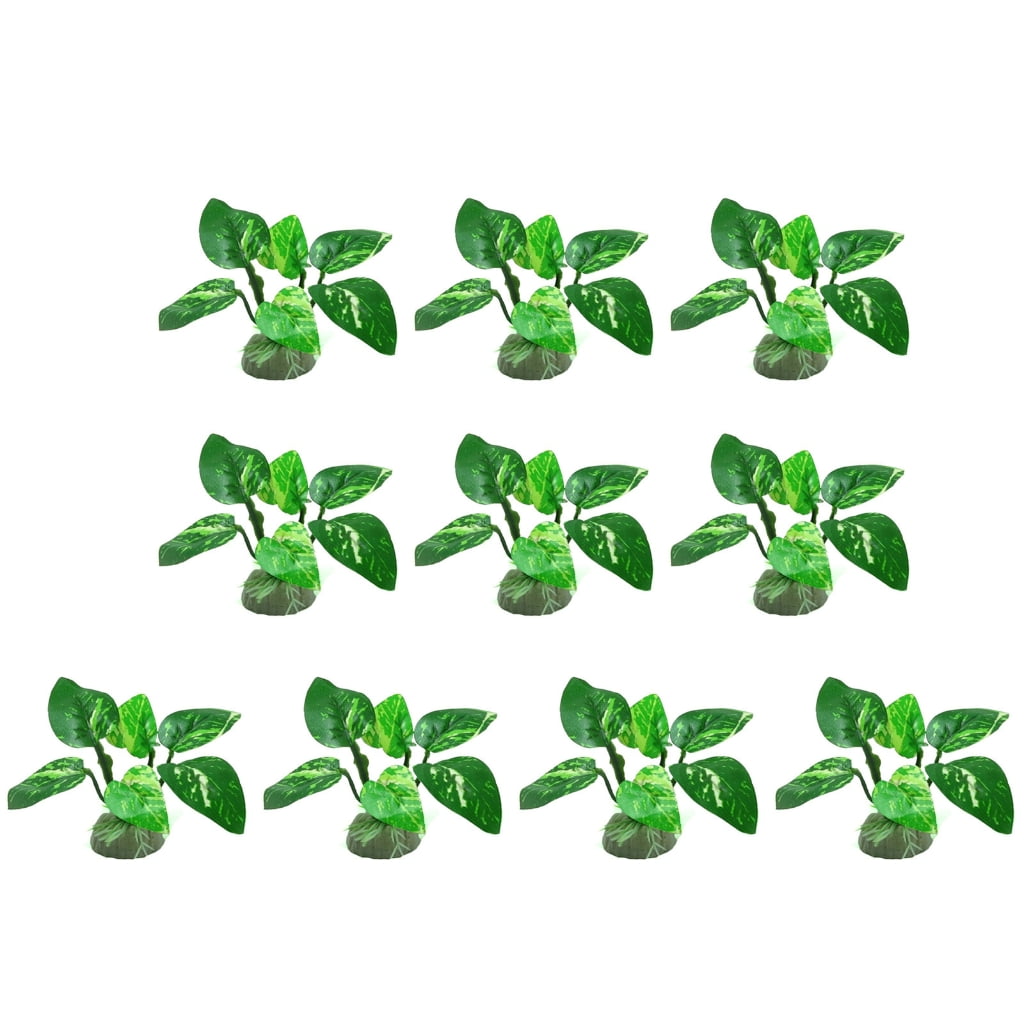 10PCS Fish Tanks Plant Sinkable Decoration Life Like Artificial Plant ...