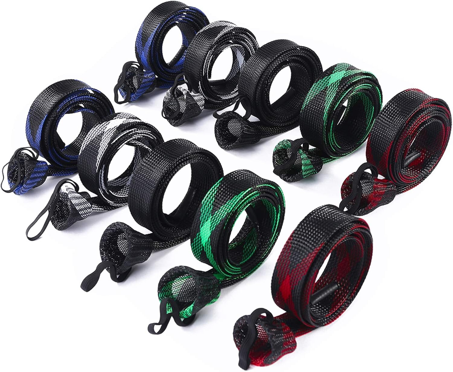 10PCS Fishing Rod Sleeves Braided Mesh Rod Socks for Casting and ...