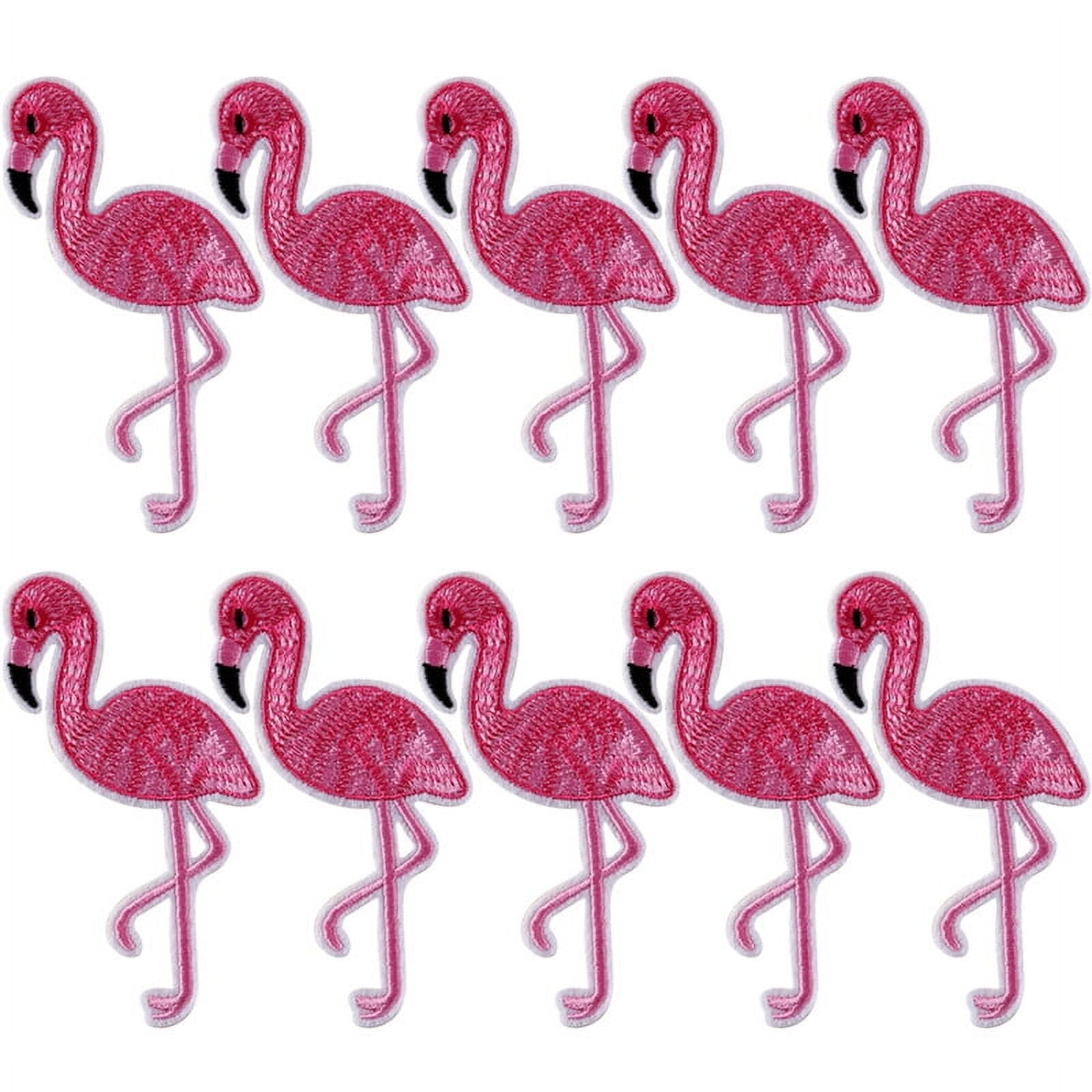 Walmart 10PCS Pink Flamingo Embroidered Patches, Cotton DIY Craft ...