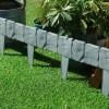 10PCS Flexible Gray Plastic Garden Border Edging, Easy No Dig ...