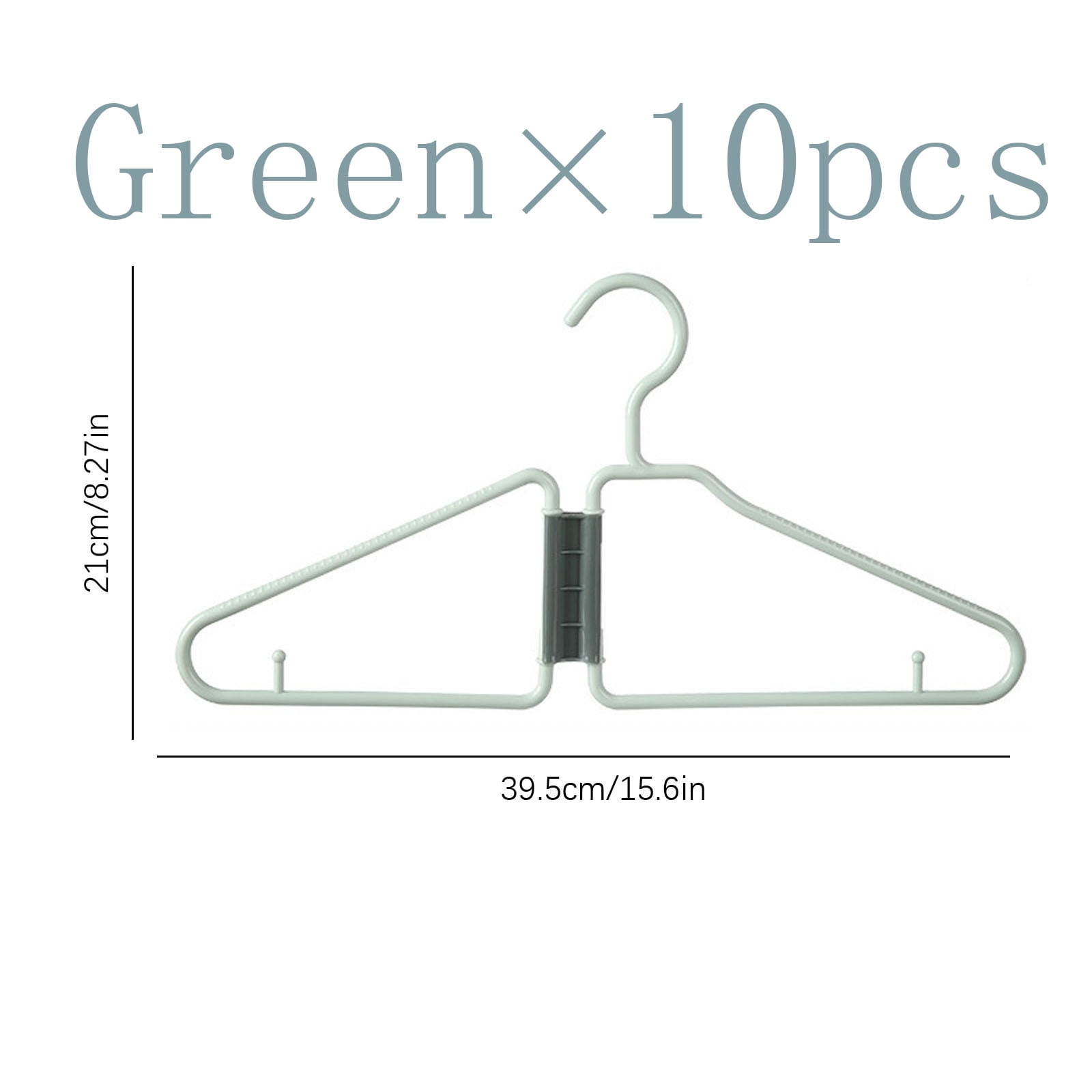 10PCS Foldable Plastic Clothes Hanger - Portable Folding Clothes Hanger ...