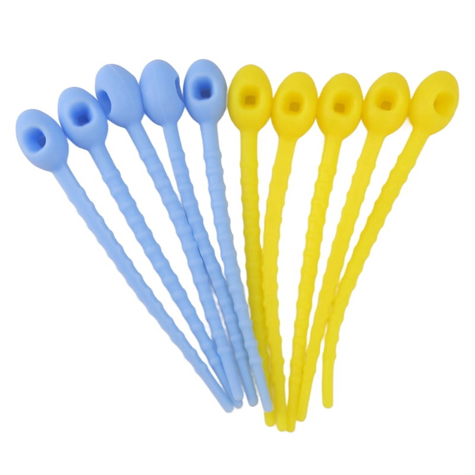 10PCS Food Grade Silicone Bag Ties Cable Management Zip Tie Twist All ...