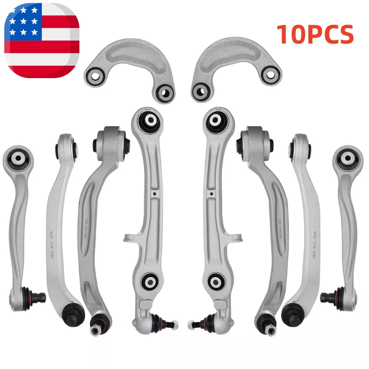 10PCS Front Suspension Upper Lower Control Arms Kit for BENTLEY Gt Gtc ...