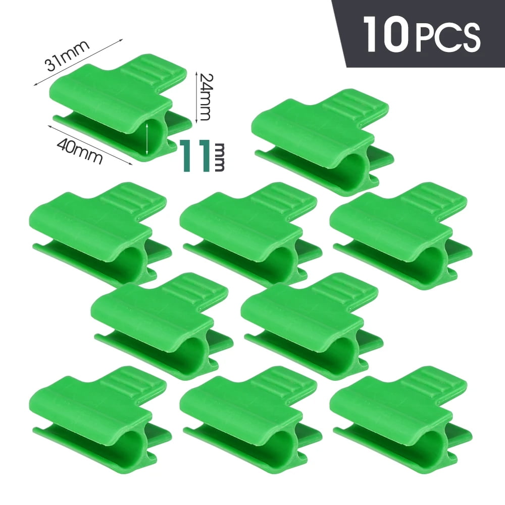 10PCS Green 5-20mm Plant Support Clips Greenhouse Coverings Film Clamps ...
