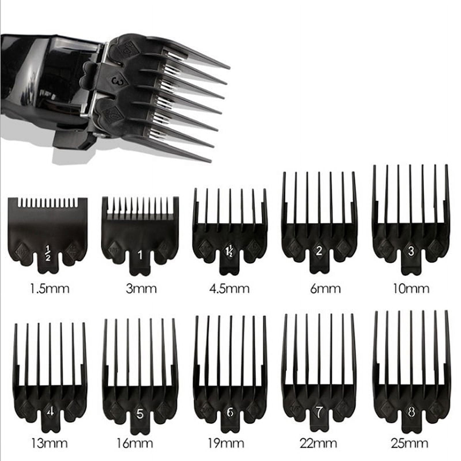 10PCS Hair Clipper Combs Guide Kit Hair Trimmer Guards 1.5-25MM Salon ...