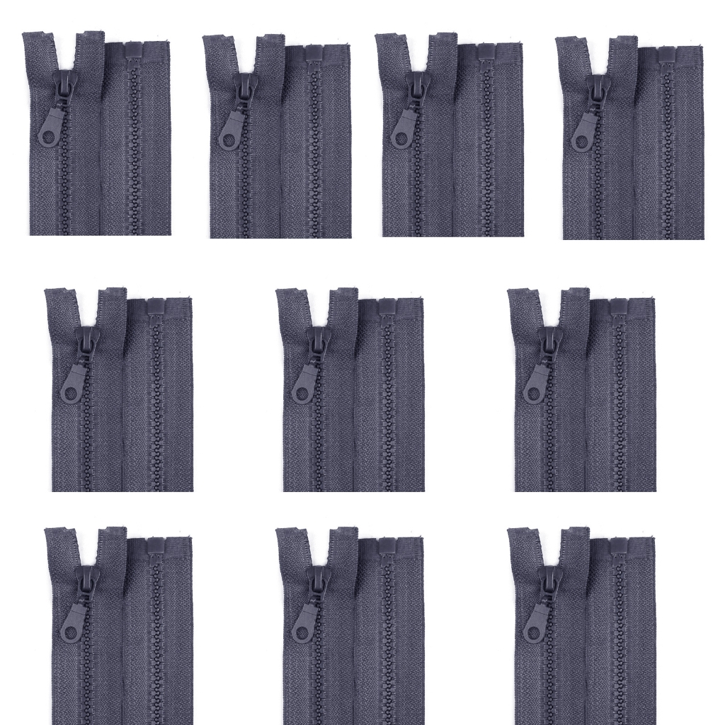 10PCS Heavy Duty Nylon Zippers 27.5Inch/70cm Open-end Zips Fasteners ...