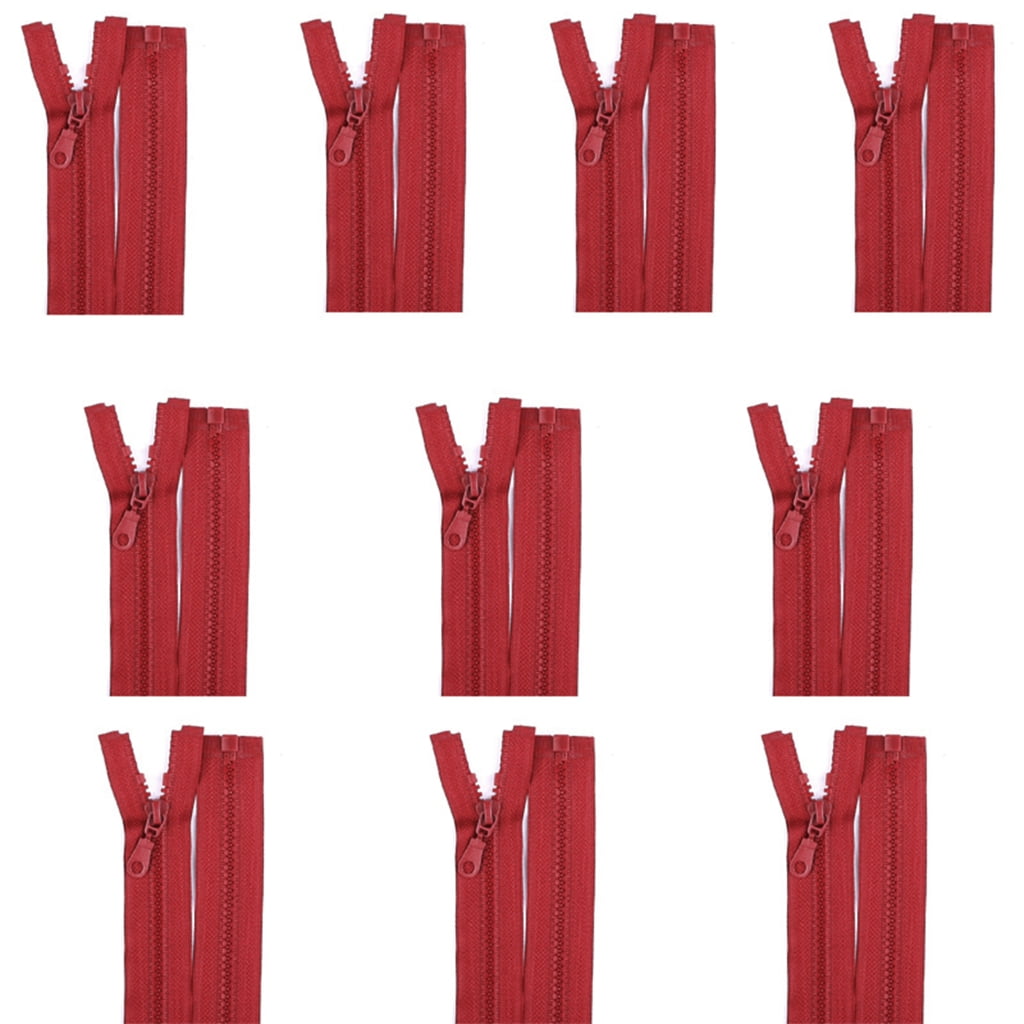 10PCS Heavy Duty Nylon Zippers 27.5Inch/70cm Open-end Zips Fasteners ...