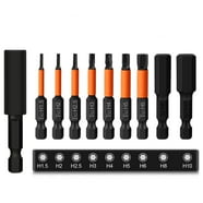 8pcs Hex Head Allen Wrench Drill Bits Set 100mm SAE Metric Allen ...