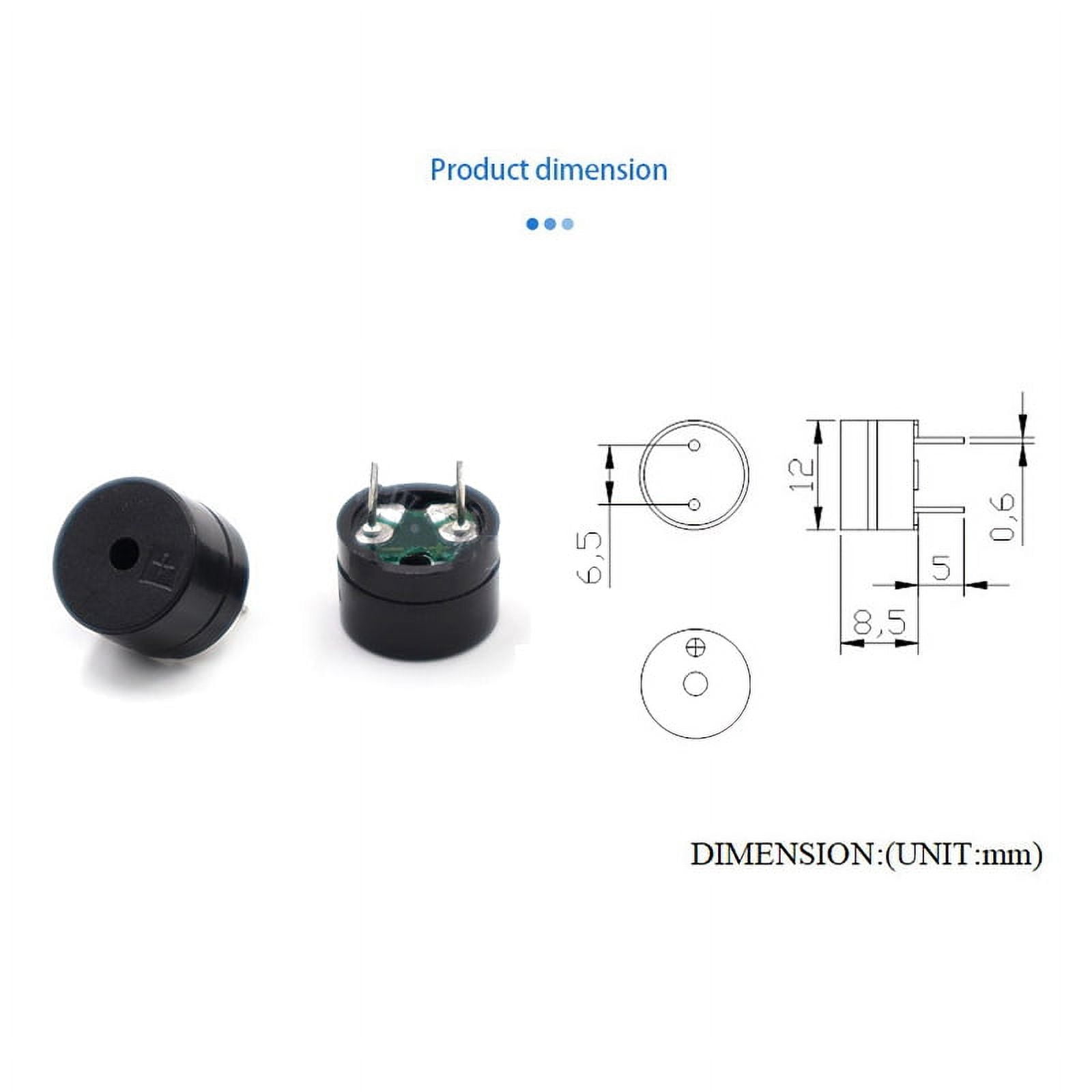 10PCS High Quality 12*8.5MM Passive Split Buzzer 1.5V 3V AC 16 Ohm Pin ...