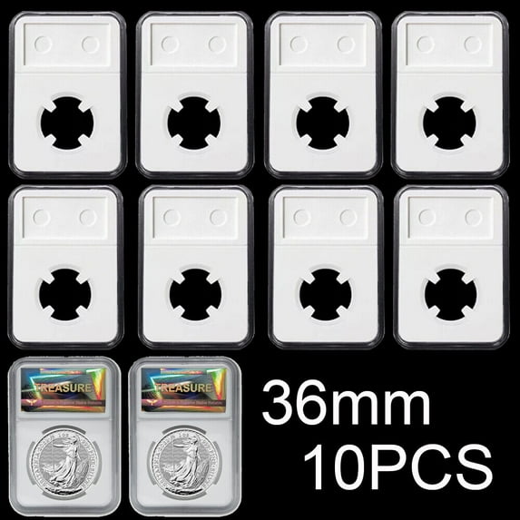 10PCS High Quality Coin Slab Holder (36mm) Display Case Free Label NGC ...
