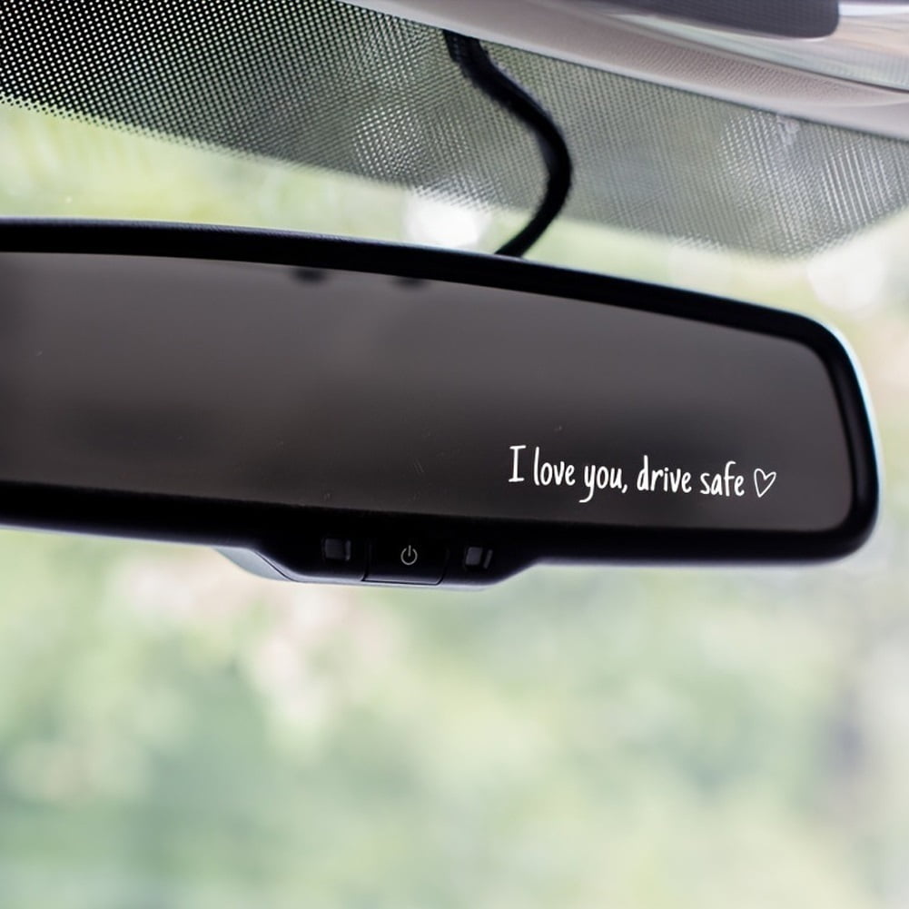 10PCS I Love You Drive Safe Sticker, Women Car Decal for Rearview ...