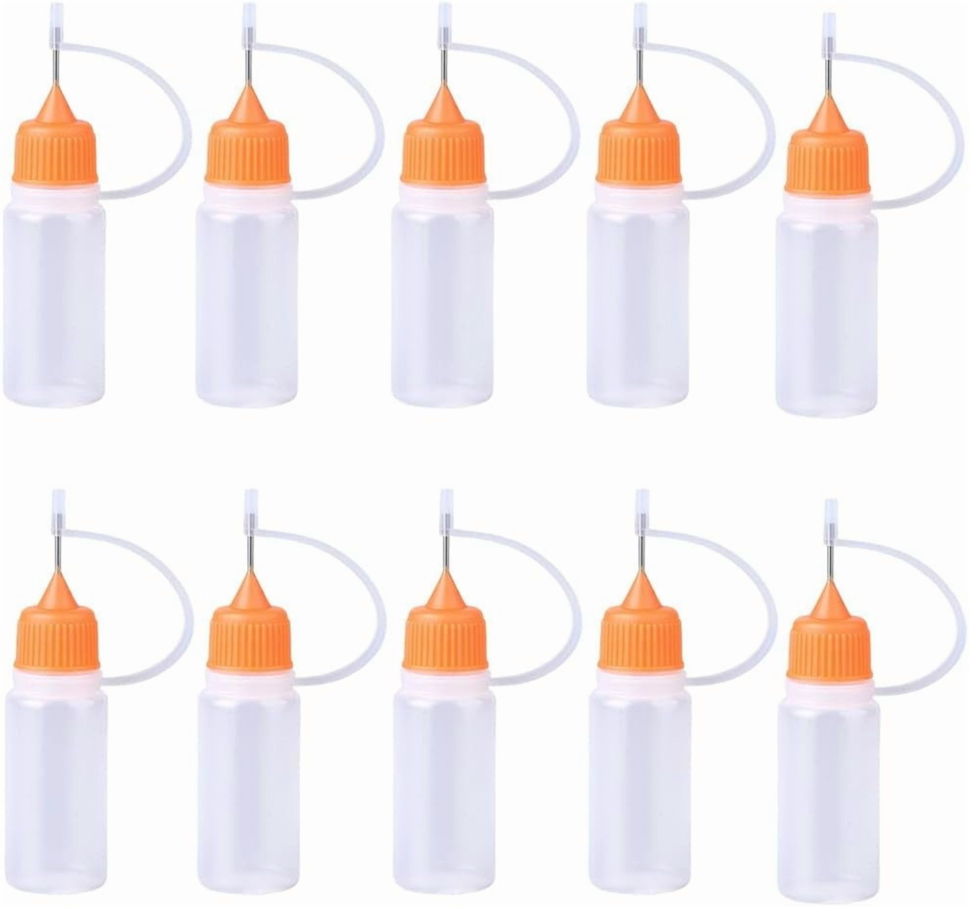 10PCS Ink Liquid Applicator Dropper Bottles with Metal Needle 10ML ...