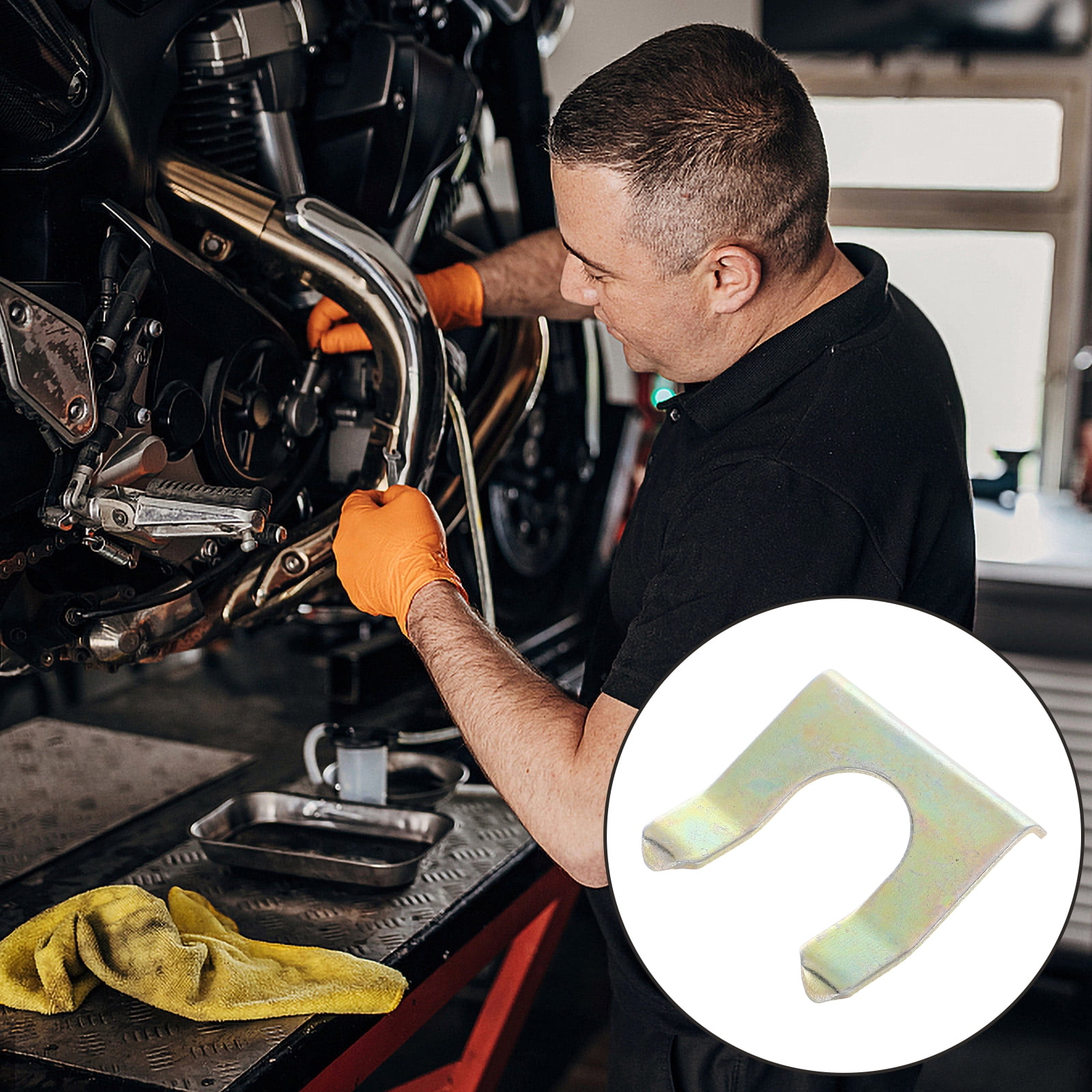 PENIKOKO Brake Line Clips Golden 10Pcs 1.1x1.0x0.2In - Walmart.com