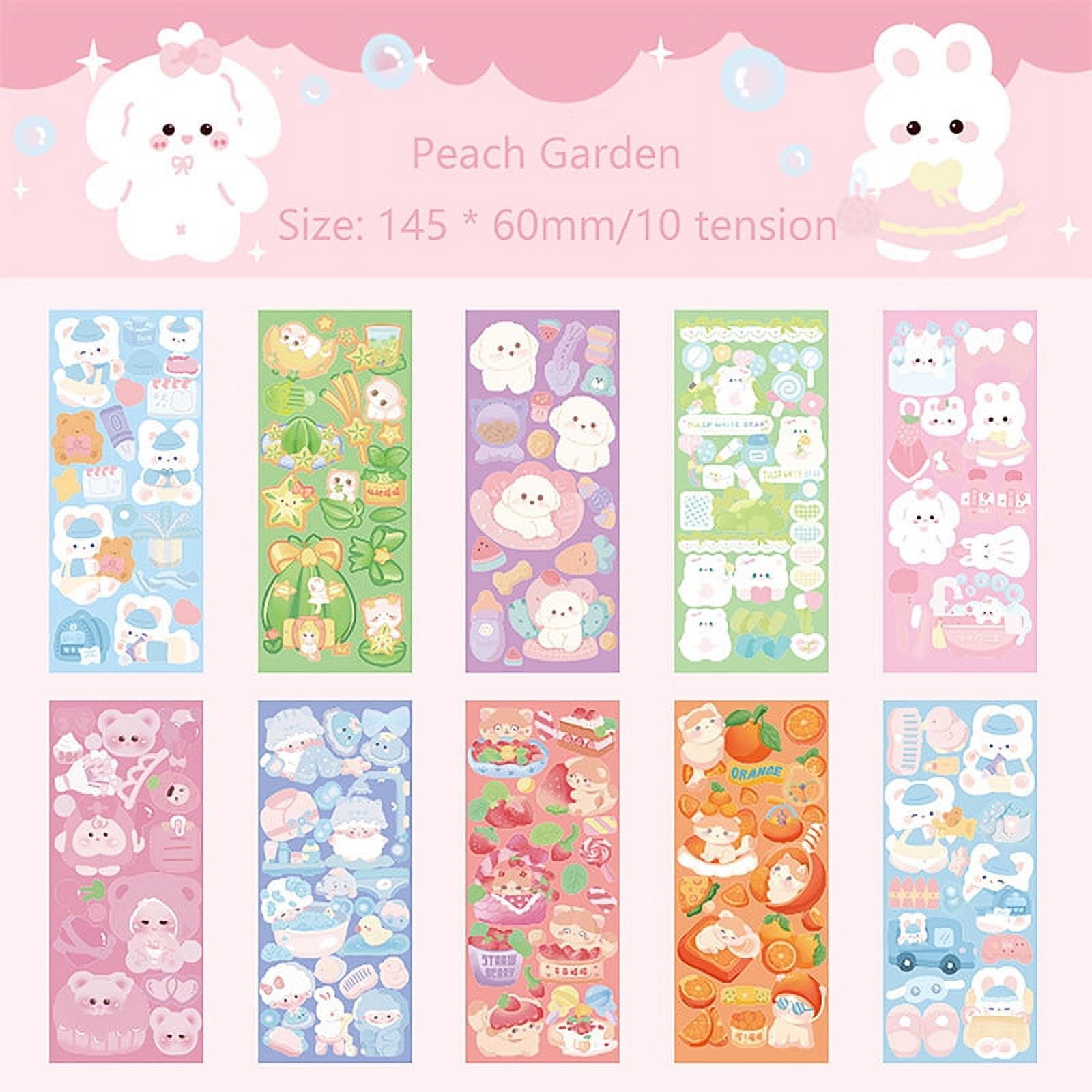 10PCS Kawaii Korean Deco Sticker Pack Cute Colorful Cartoon Designs ...