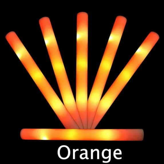 10PCS LED Glow Sticks Bulk Colorful RGB Glow Foam Stick light Stick ...