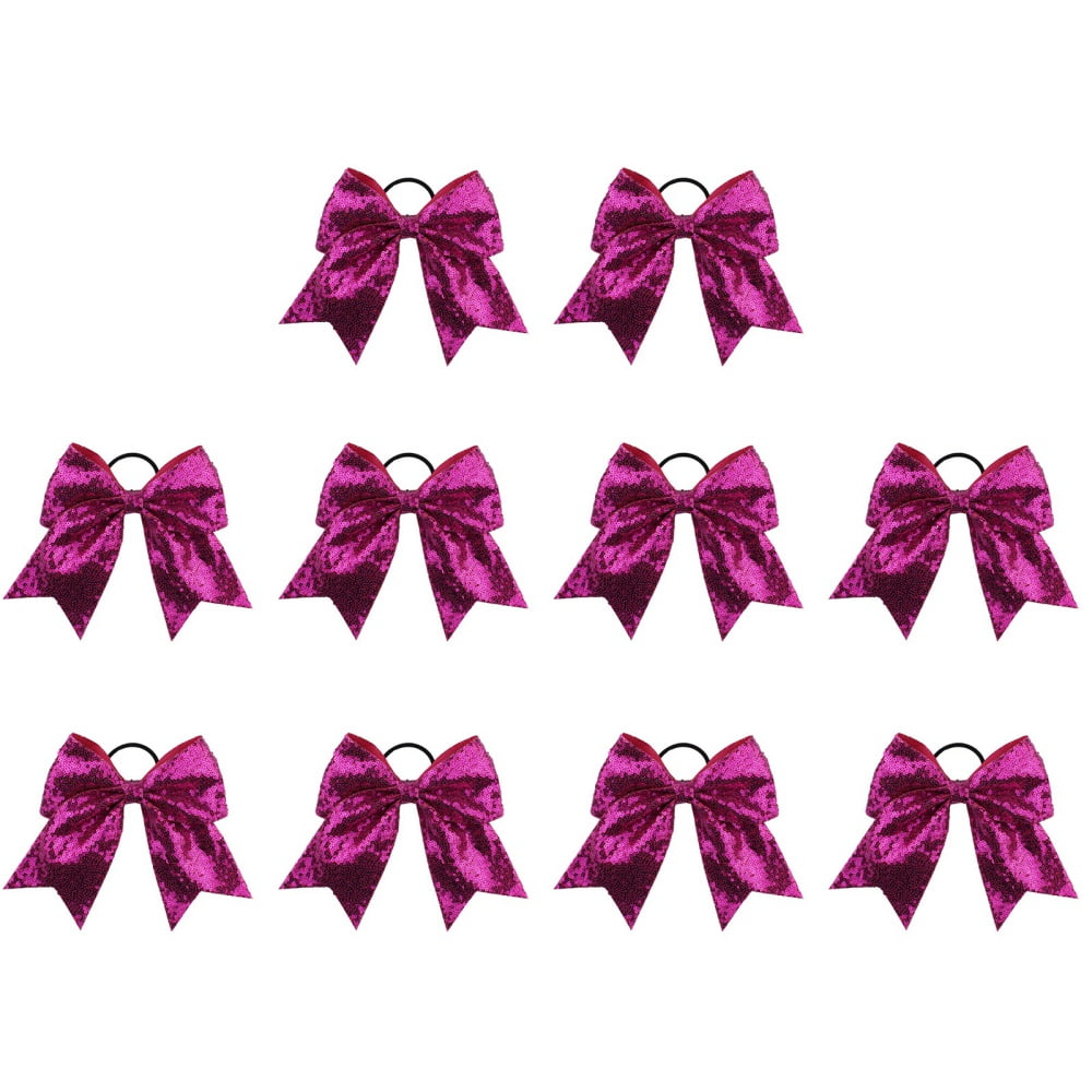 10PCS Large Cheer Bows for Girls,7.8"Handmade Grosgrain Ribbon Hair ...