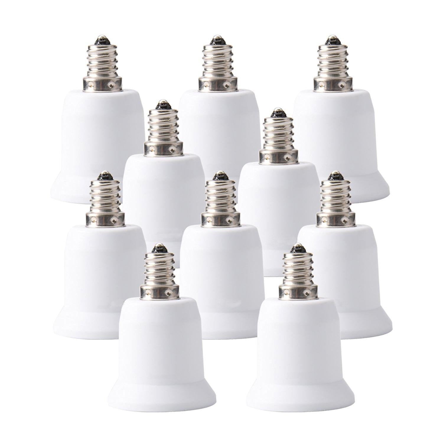 10PCS Light Bulb Socket Adapter, E12 to E26 /E27 Adapter Chandelier ...