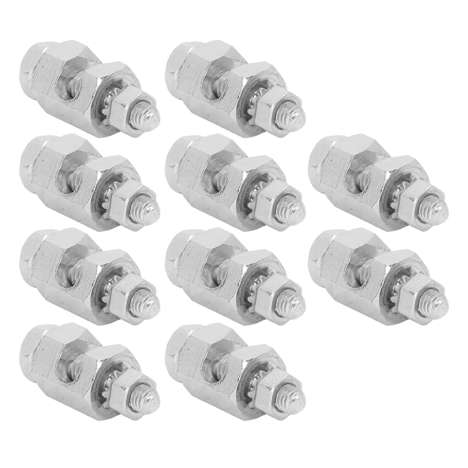 10PCS Lightning Protection Cable Clamp External Hex Copper Grounding ...