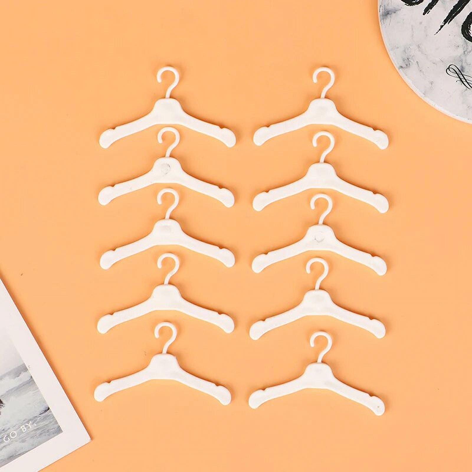 10PCS Lovely 5.5cm Doll Hangers Mini Cute Wardrobe Dress Coat Clothes ...