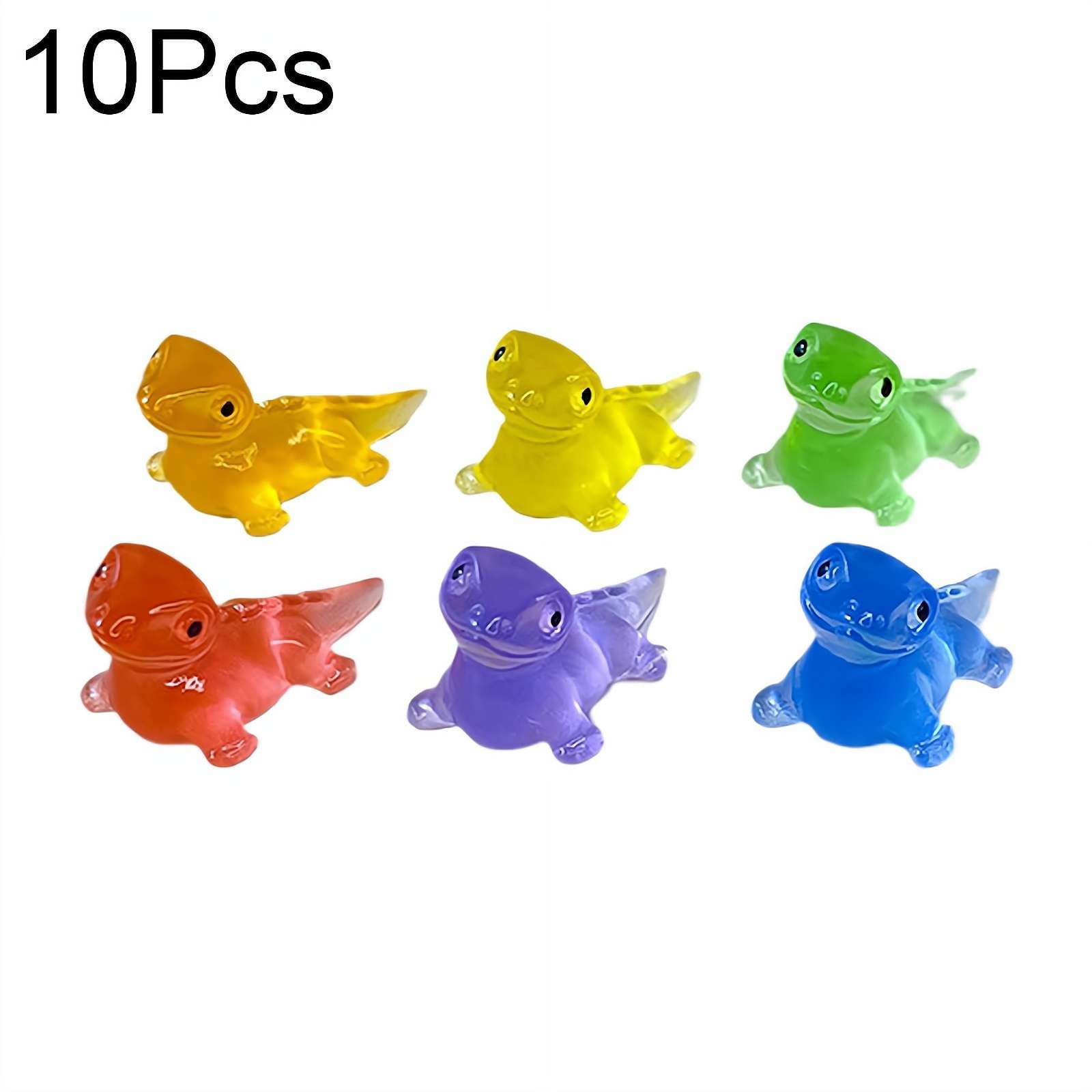 10PCS Luminous Mini Resin Lizards Cute Lizard Figures Glow in The Dark ...