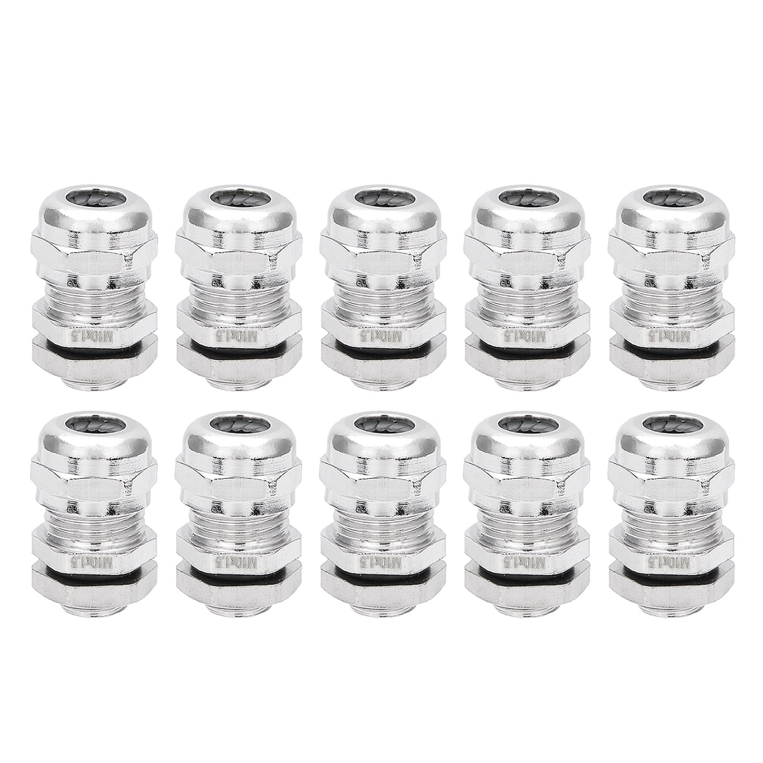 10PCS M10*1.5 Metal Waterproof Connector Fastener Locknut Stuffing ...