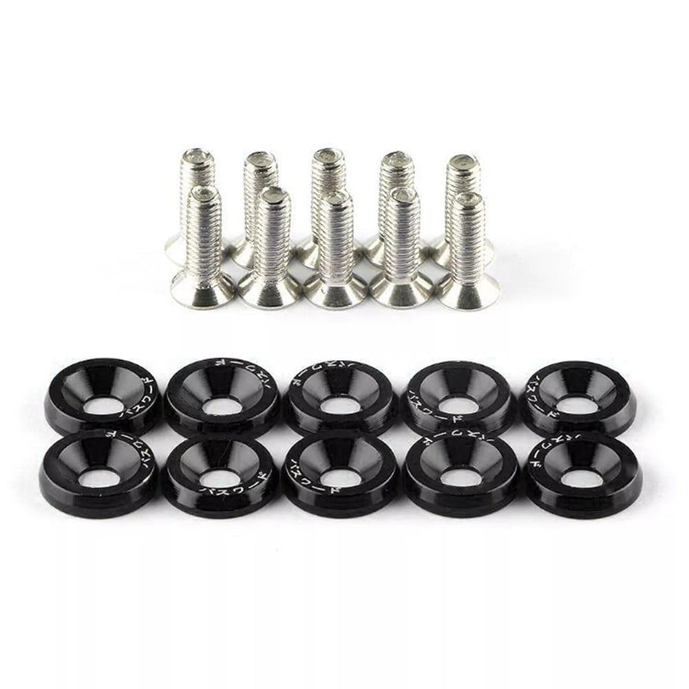 10PCS M6 Washers & Bolts Bumper Nut Car Engine Screw - Walmart.com