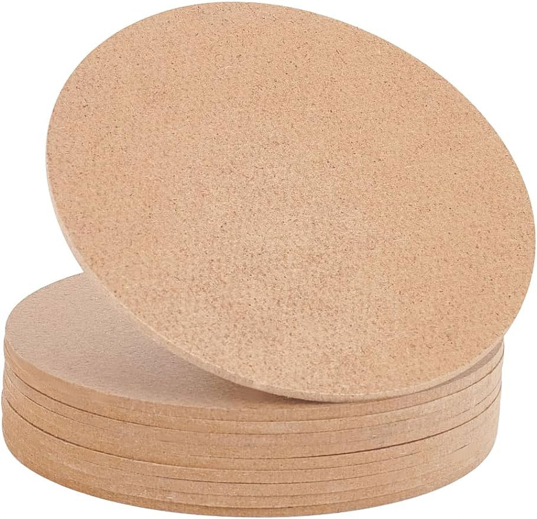 10PCS MDF Wood Chipboard Cut and Paste Book Chipboard Round Wooden ...