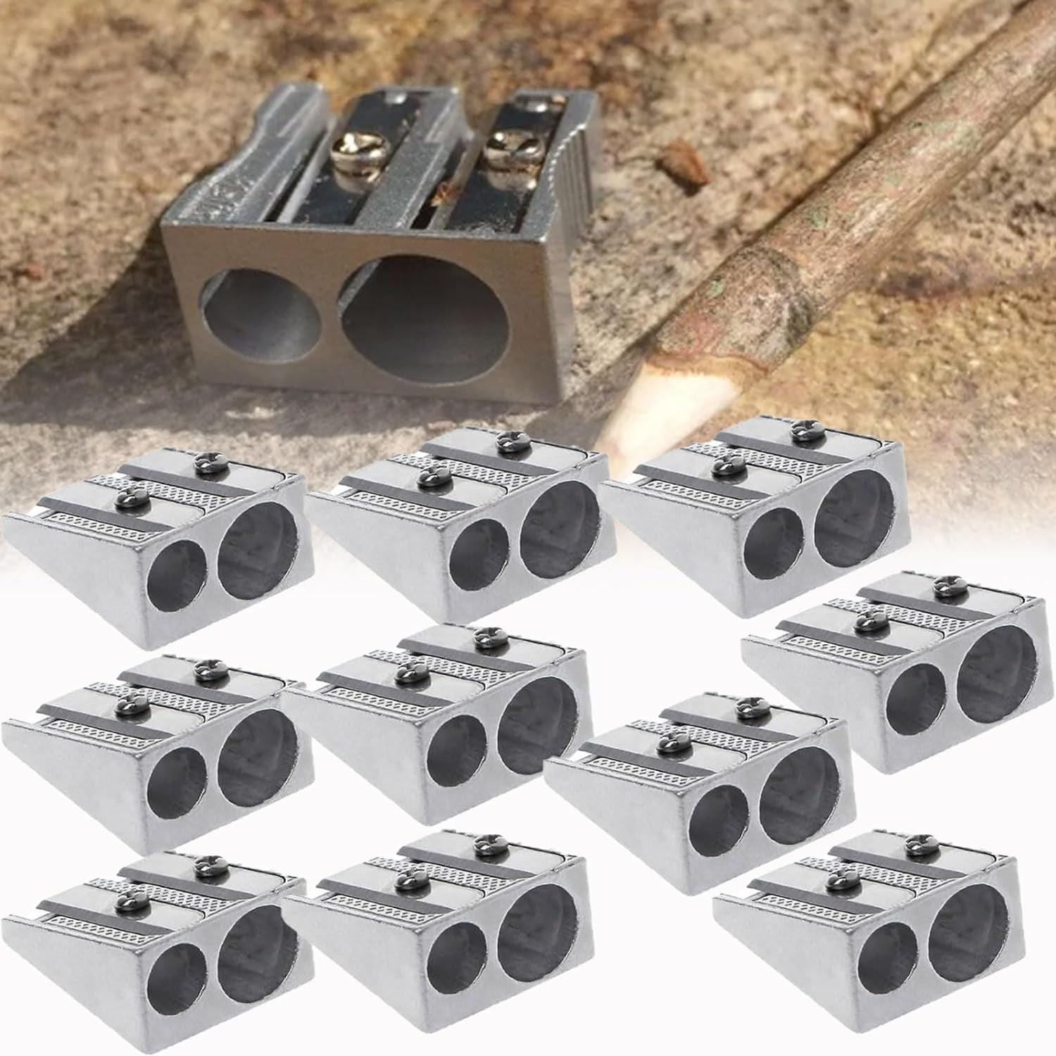 10PCS Magnesium Pencil Sharpener Survival, Hand Held Pencil Sharpener ...