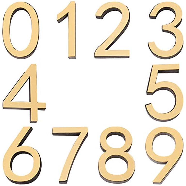 Gold Mailbox Numbers