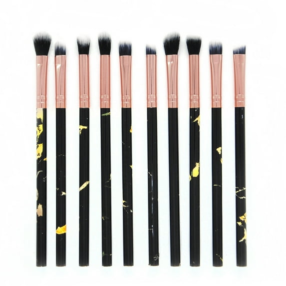 10PCS Marble Handle Makeup Brush Set Face Eye Shadow Eyeliner ...