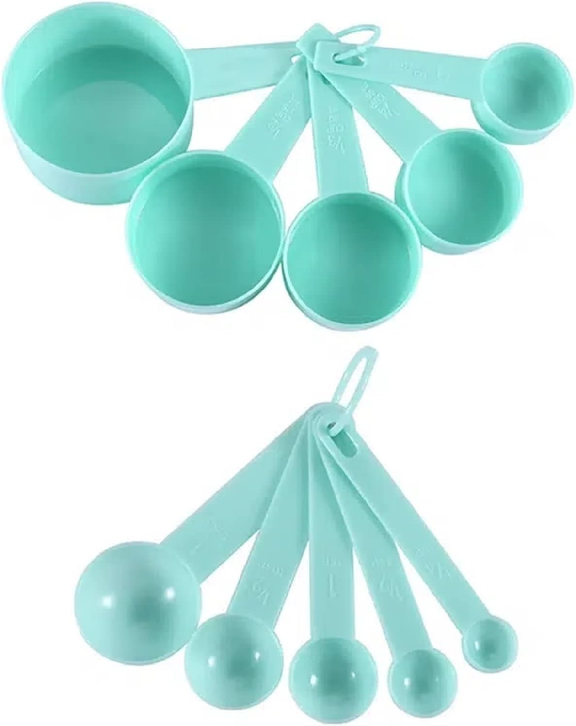 10PCS Measuring Cups and Spoons Set, Stackable Plic Measuring Spoons ...