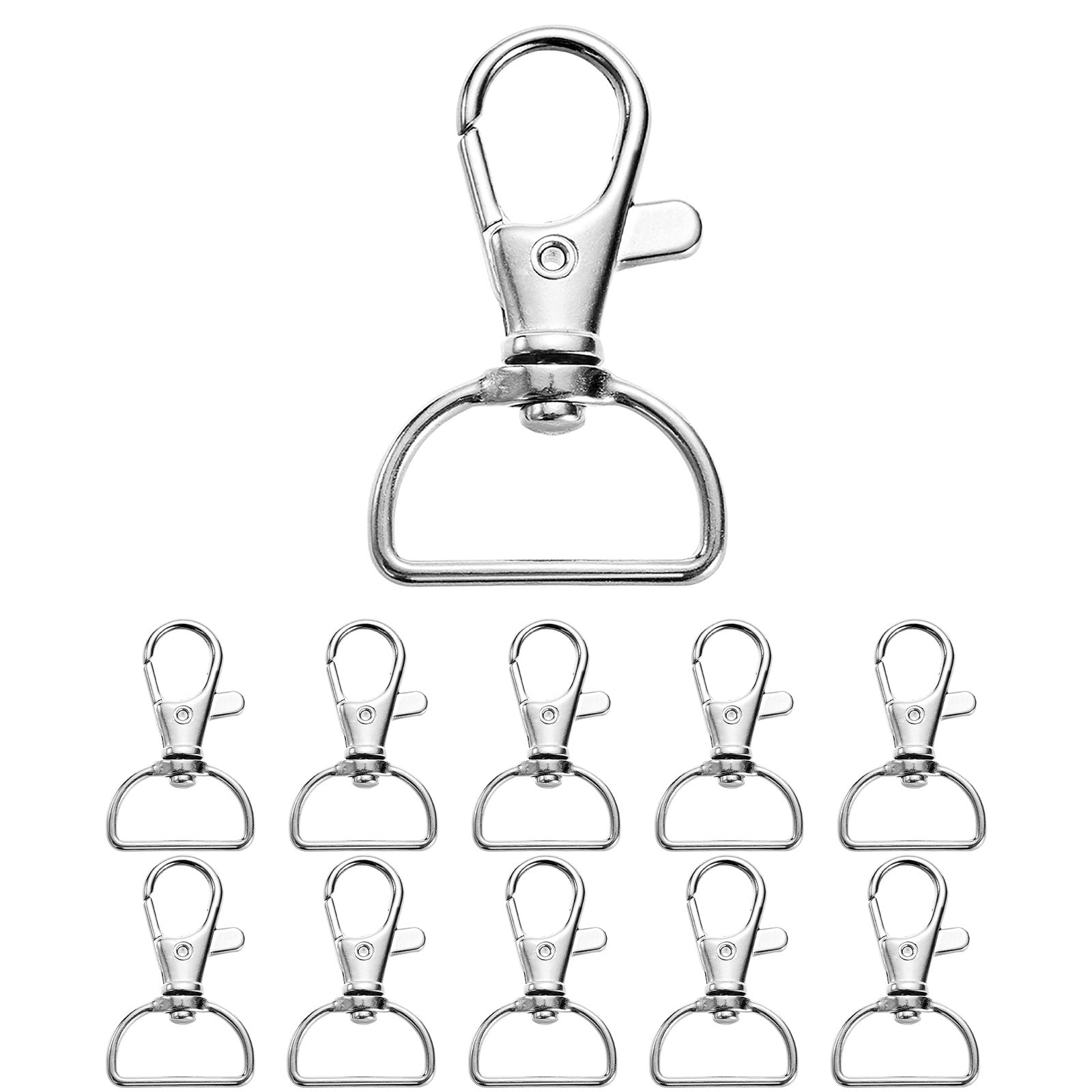 10PCS Metal Swivel D Ring,Swivel Snap Hooks for Lanyard and Sewing ...