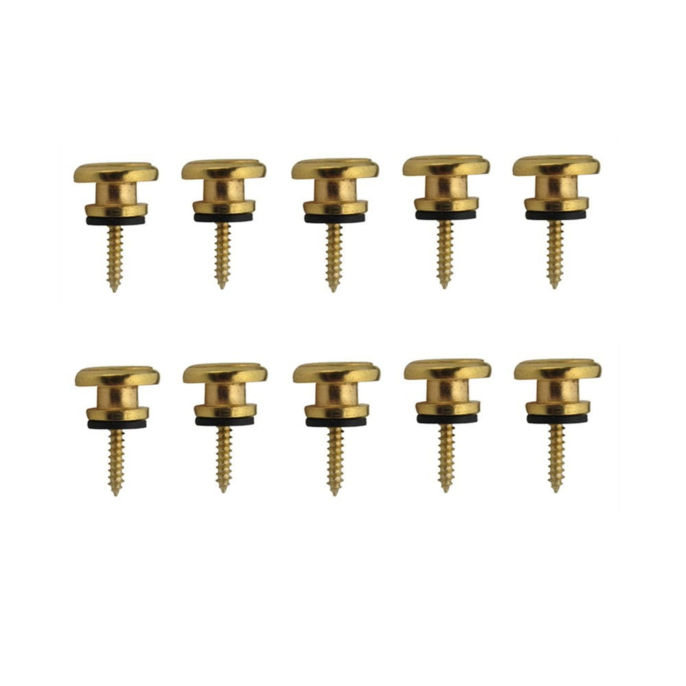 10PCS Metallor Guitar Bass Strap Buttons Locks Mushrooms Head End Pins ...