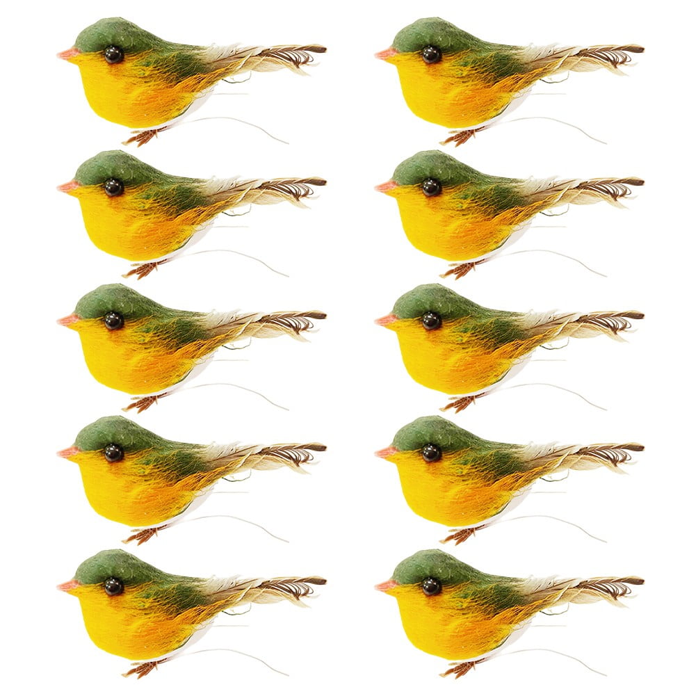 10PCS Mini Birds Garden Decor Standing on Both Feet for Home and ...