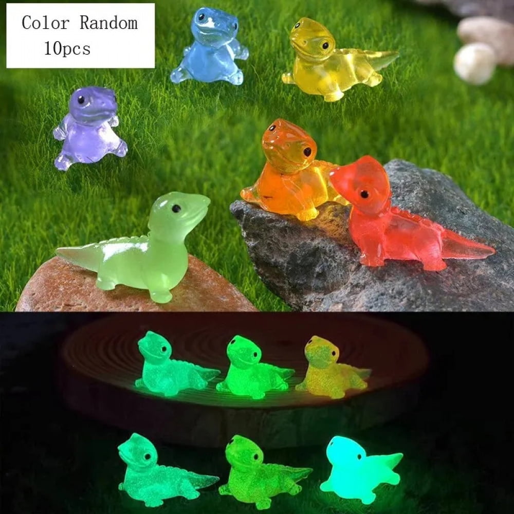 10PCS Mini Lizards Glow At Dark Lizard Vivarium DIY Accessories ...