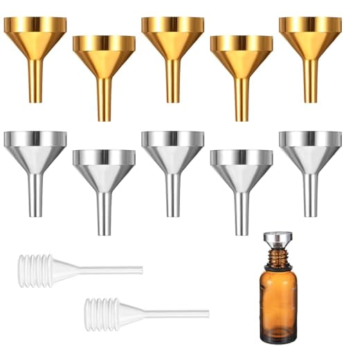 10PCS Mini Small Funnels + 2PCS Mini Liquid Droppers – Stainless Steel ...