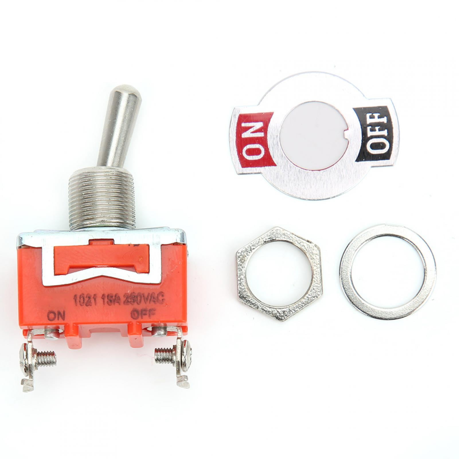 10PCS Mini Toggle Switch E-TEN1021: 2 Position 2 Pin ON-OFF AC 250V 15A ...
