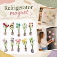 10PCS Mini Vase Magnets for Fridge - 3D Ceramic Tiny Plant Vase Magnets ...