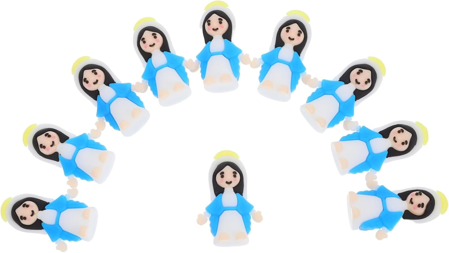 10PCS Mini Virgin Mary Statues Religious Figures for Baptism and Easter ...