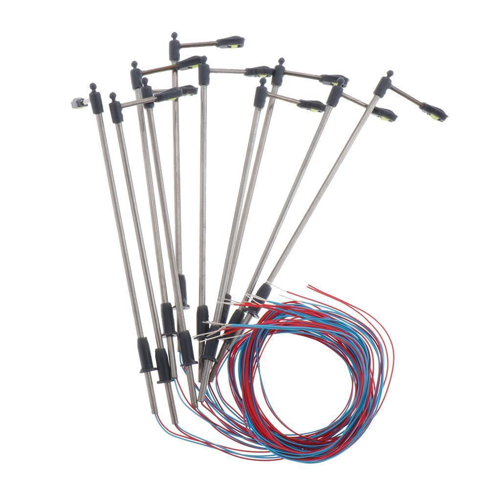 10PCS Model Railroad Train Lamp Posts Led Street Light Lamps Scale ...