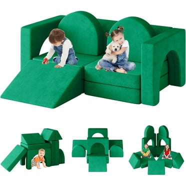 Polar Aurora 6-Piece Folding Convertible Kids Couch Play Set Modular ...