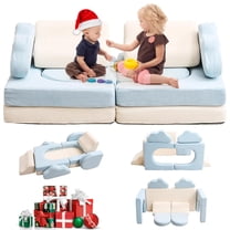 Free Shipping! Polar Aurora 6-Piece Folding Convertible Kids Couch Play ...