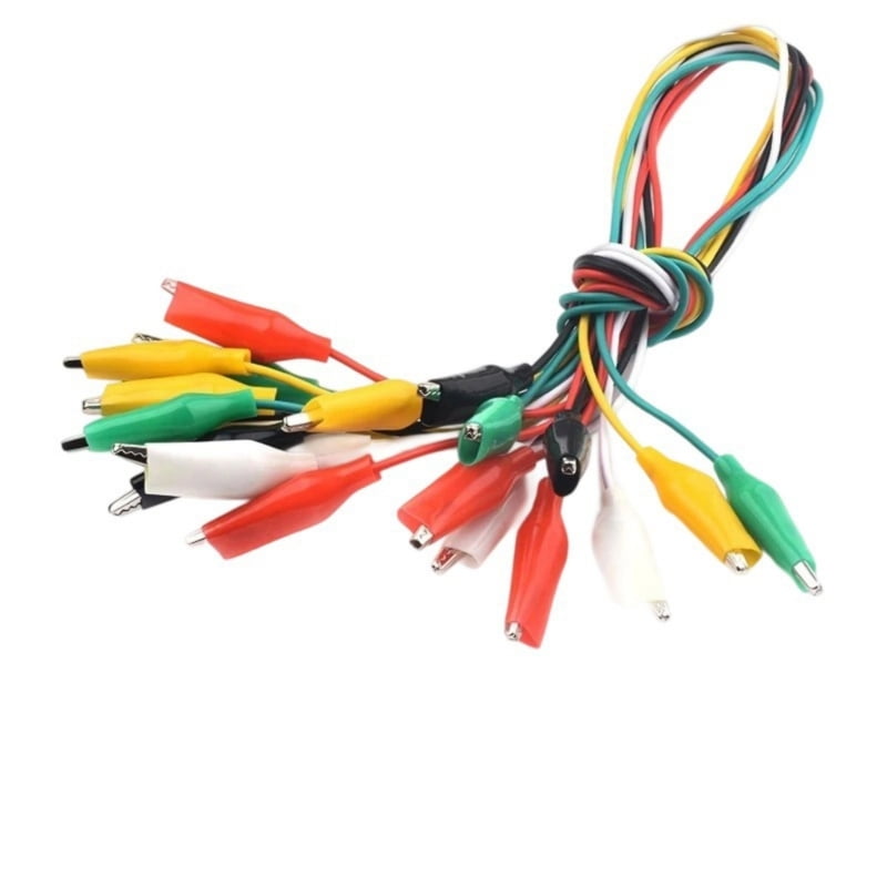 10PCS Multicolor Test Lead Wires with Alligator Clips 50cm High ...