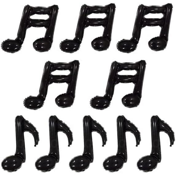 10PCS Music Note Balloons Black Foil Aluminum Balloon Birthday Party ...